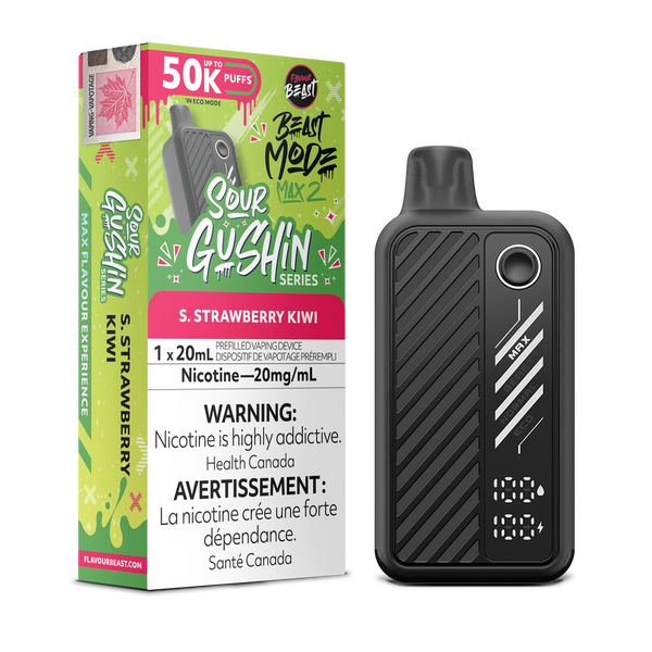 Flavour Beast Beast Mode Max 2 - Sour Gushin S. Strawberry Kiwi 20mg ...